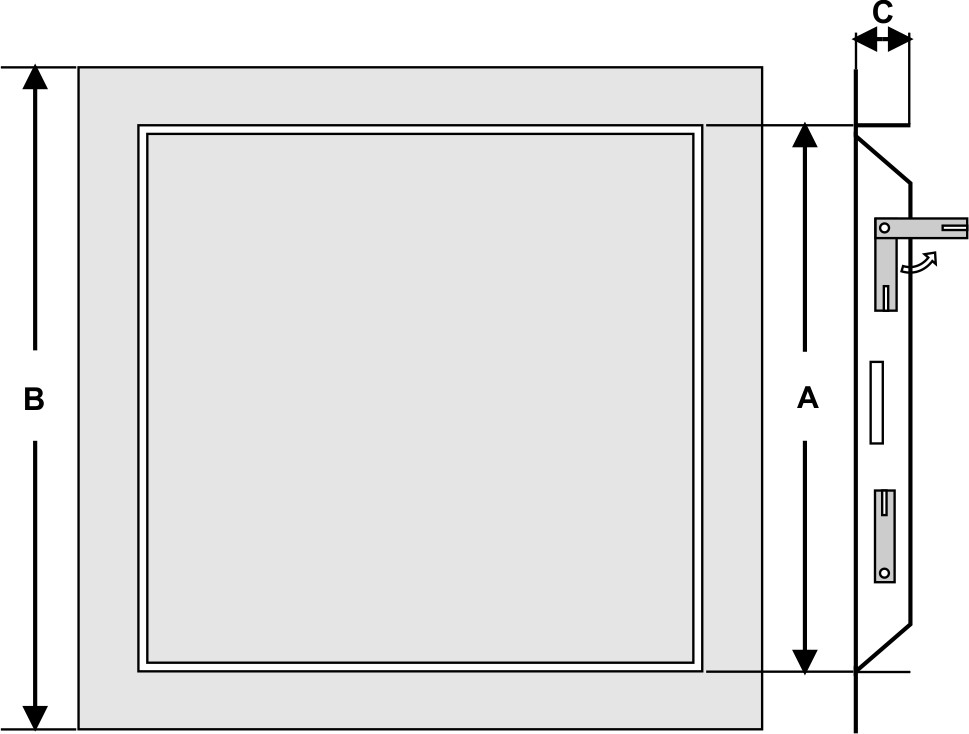 Access panel sheet steel - System B2