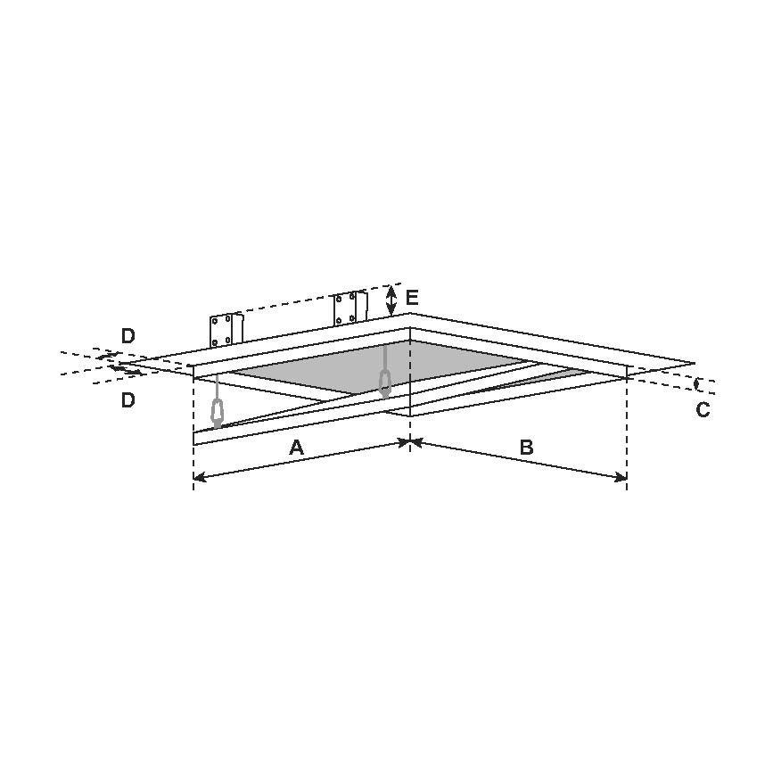 Access panel alu with perforated board - System F2